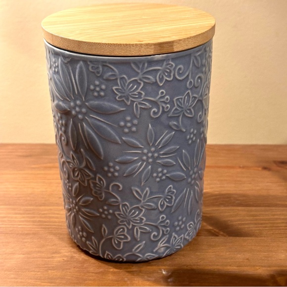 Temptations | Kitchen | Temptations Sculptural Classic Blue Canister ...